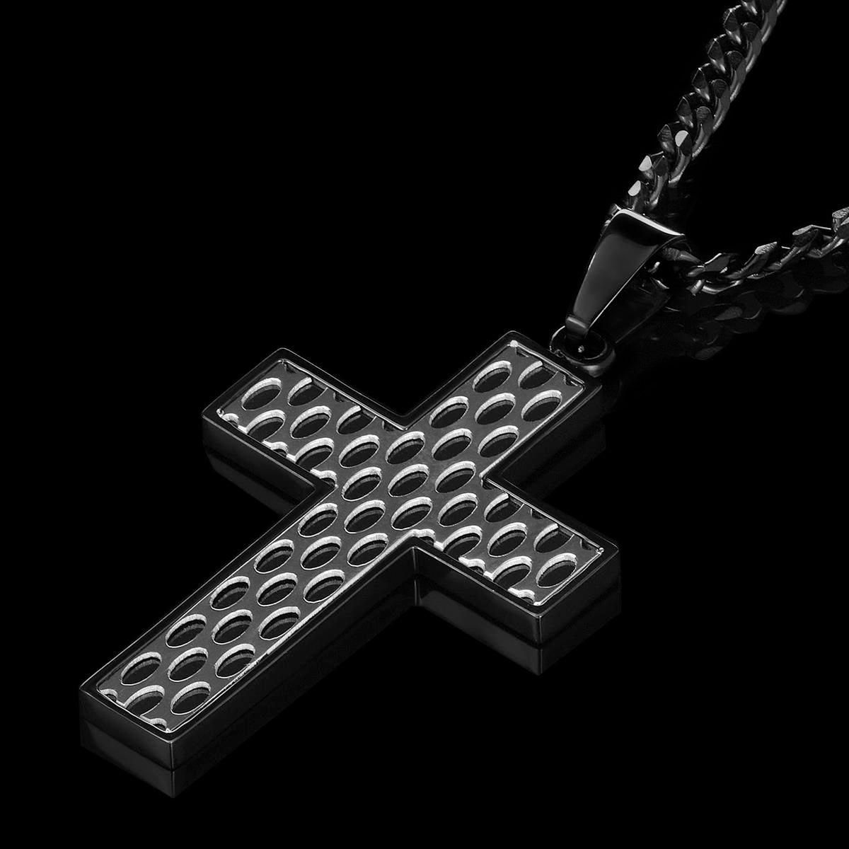 Crucible Textured Two Tone Cross Pendant – Invicta Jewelry