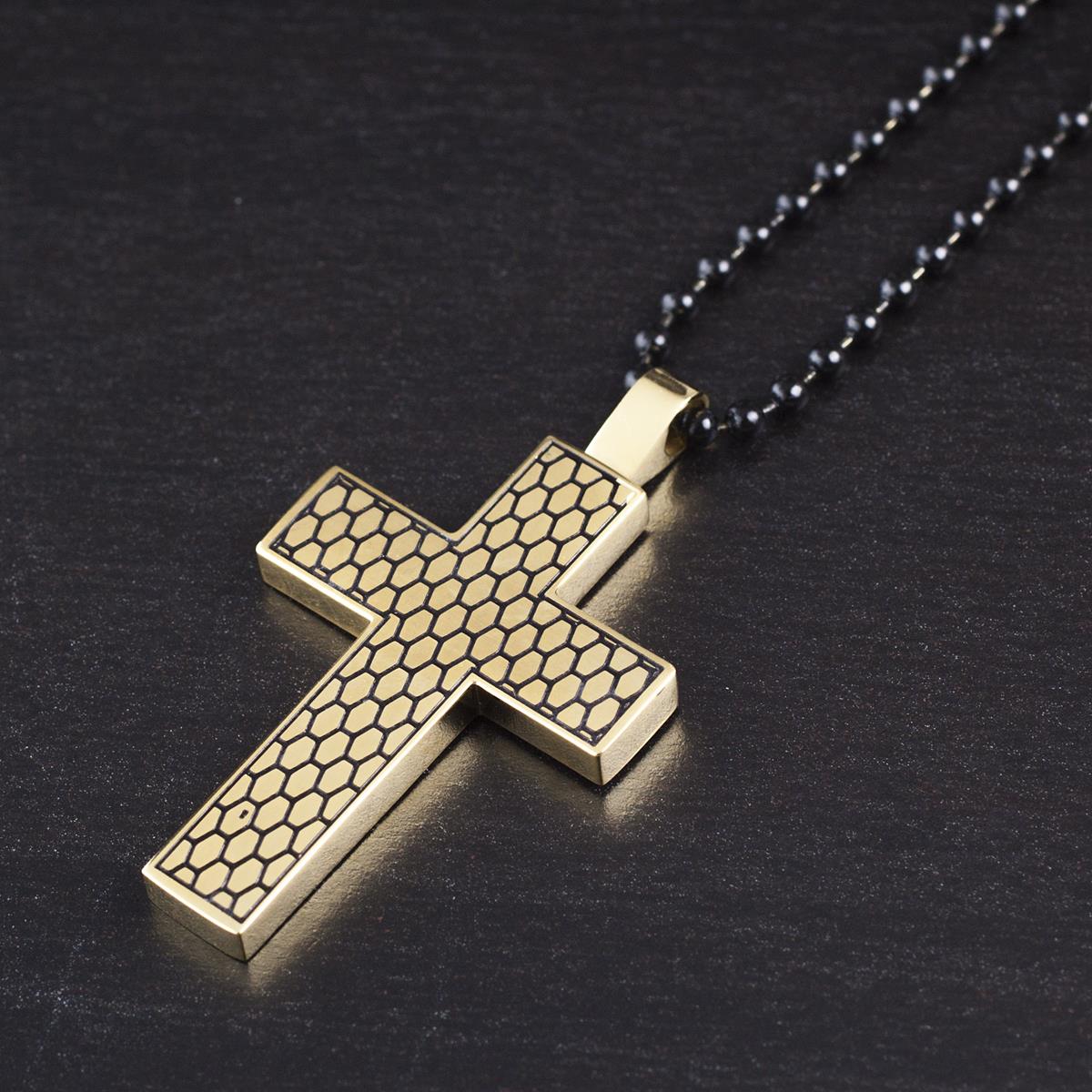 Crucible Gold Plated Geometric Cross Pendant – Invicta Jewelry